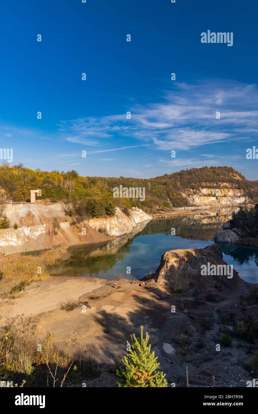Gold mine near village of Rudabanya in Northern Hungary with a site of ...