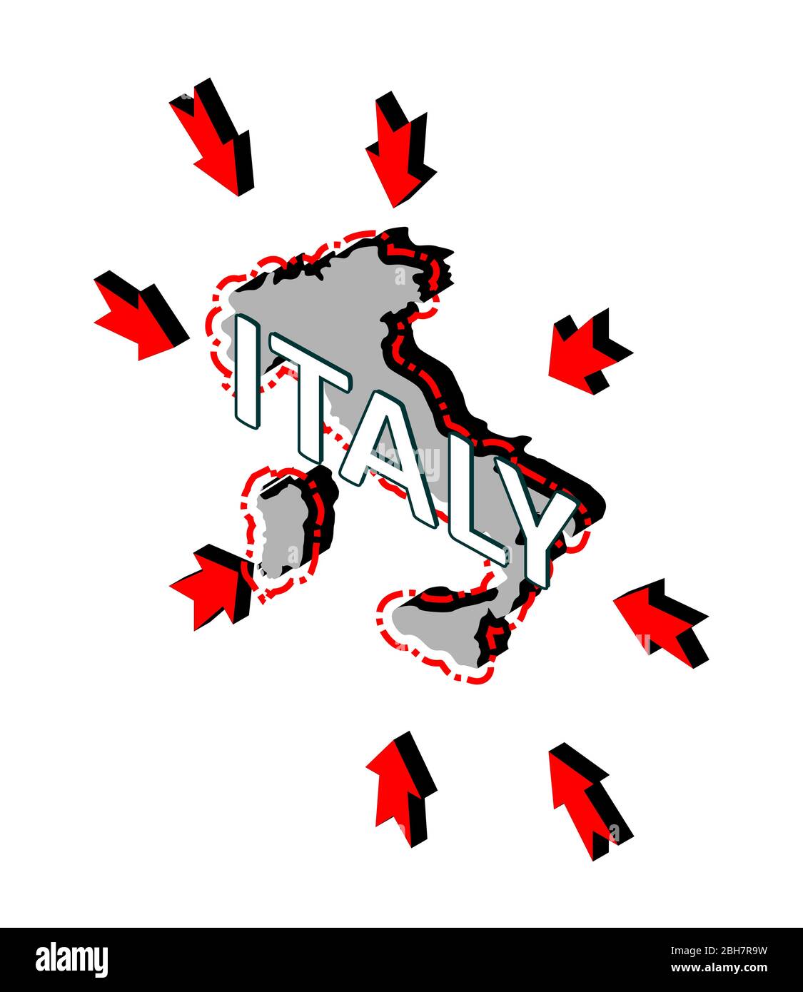 Italy closes borders, quarantine, protection against coronavirus. Ban ...