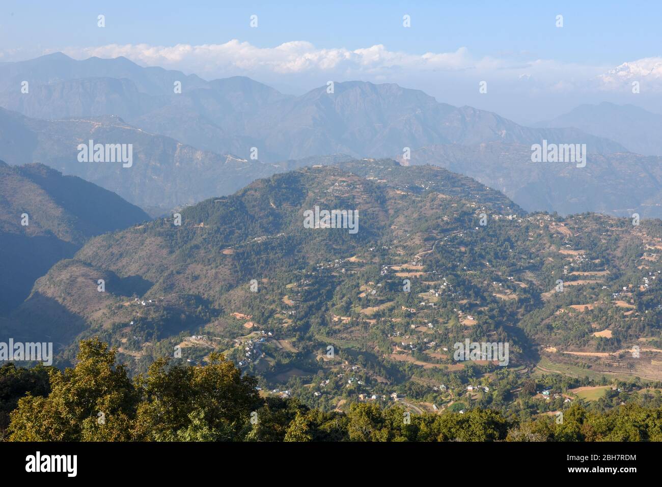View at the himalaya ridge from Tansen in Nepal Stock Photo - Alamy