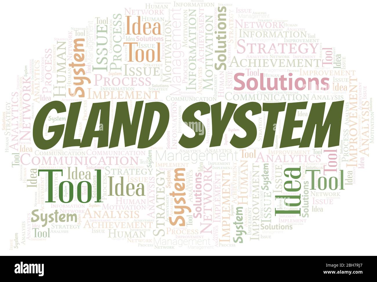 Gland System typography vector word cloud. Wordcloud collage made with ...