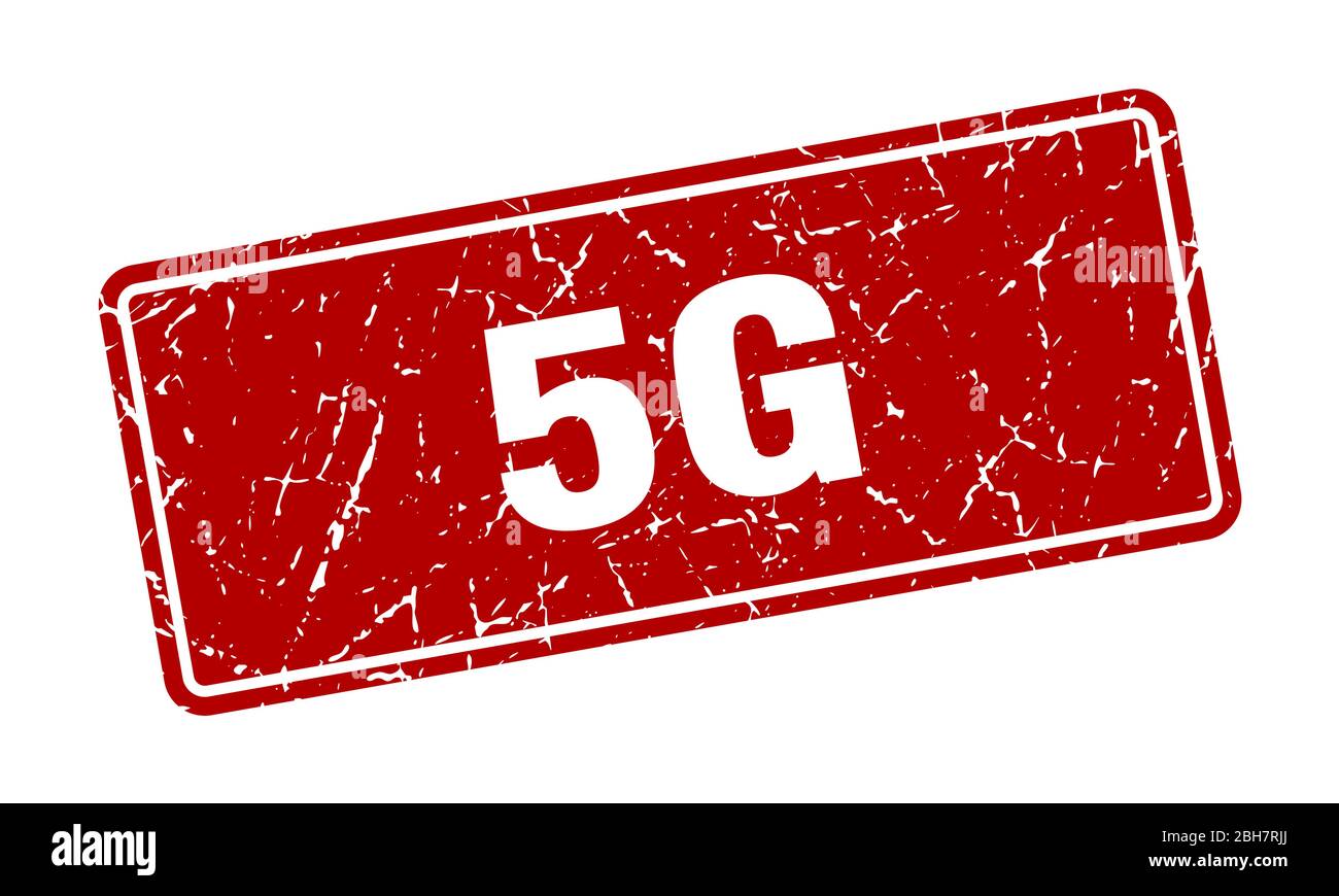5g stamp. 5g vintage red label. Sign Stock Vector Image & Art - Alamy