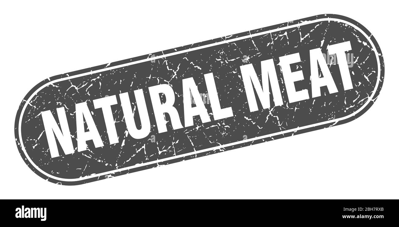 natural meat sign. natural meat grunge black stamp. Label Stock Vector ...