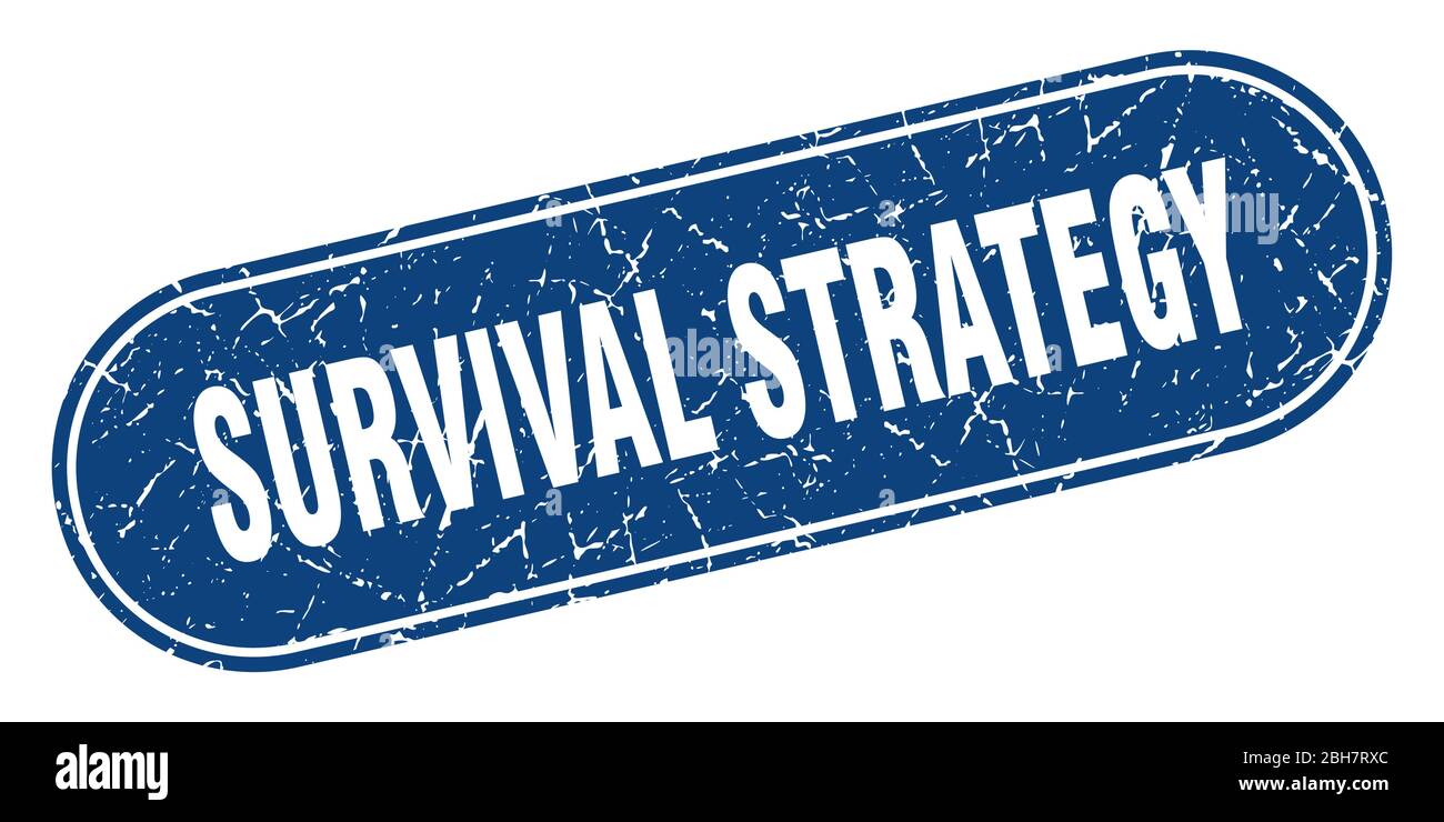 survival strategy sign. survival strategy grunge blue stamp. Label ...