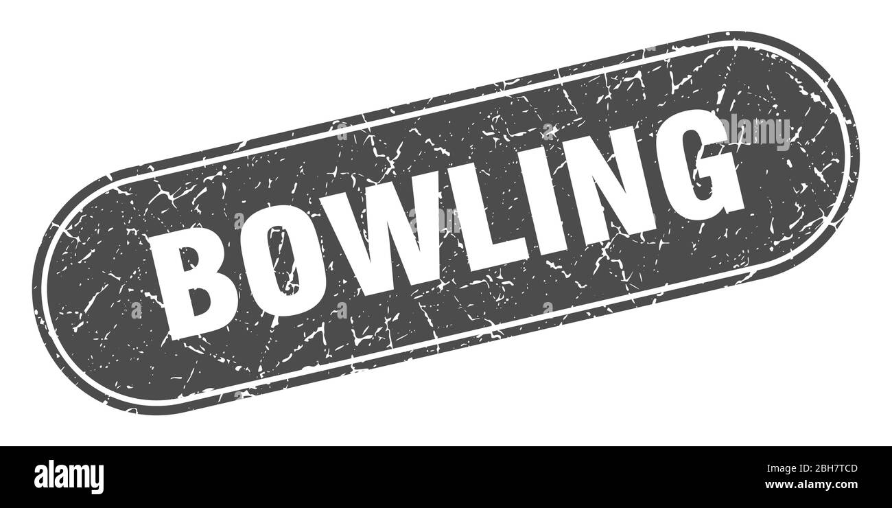 bowling sign. bowling grunge black stamp. Label Stock Vector Image ...
