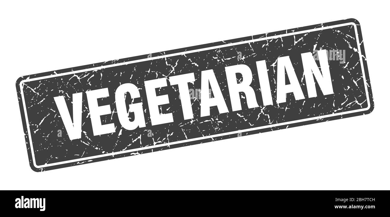 vegetarian stamp. vegetarian vintage black label. Sign Stock Vector ...