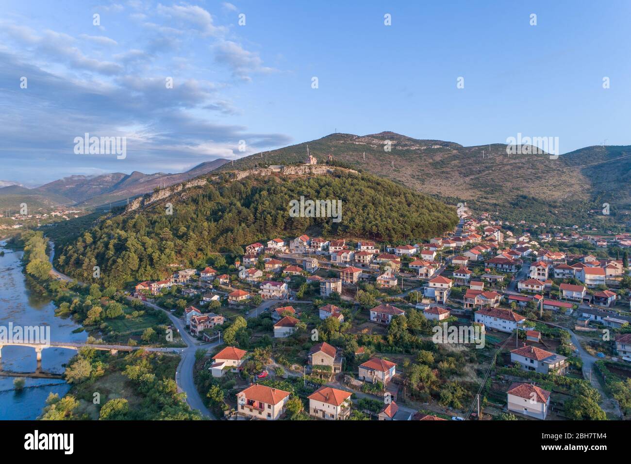 Aerial view of the monastery Hercegovacka Gracanica in Trebinje. Bosnia and Hercegovina Stock ...