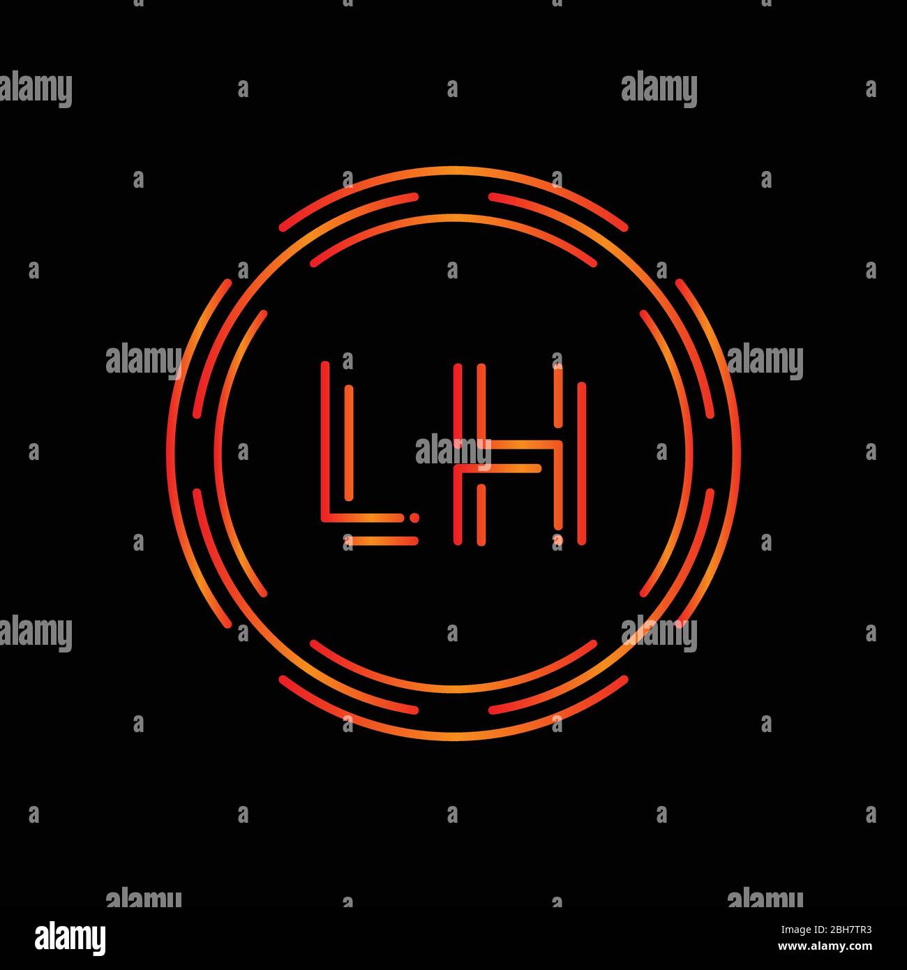 Letter lh logo hi-res stock photography and images - Alamy