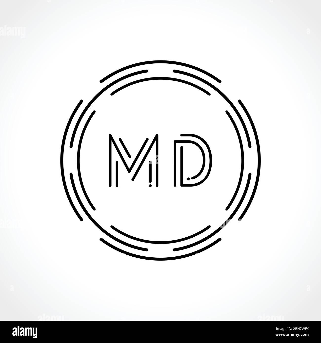 Initial MD letter Logo Design vector Template. Abstract Letter MD logo Design Stock Vector Image ...