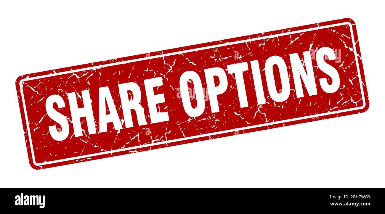 share options stamp. share options vintage red label. Sign Stock Vector ...