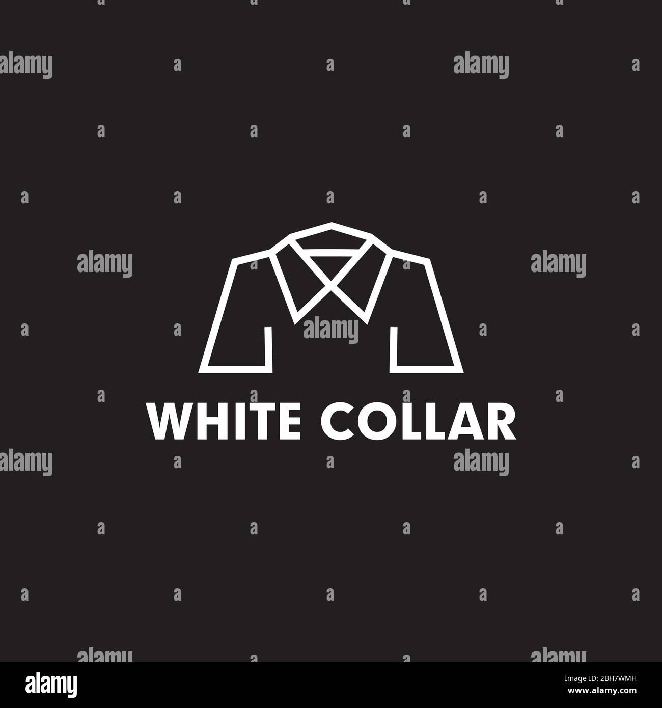 White collar logo icon design vector template Stock Vector Image & Art ...