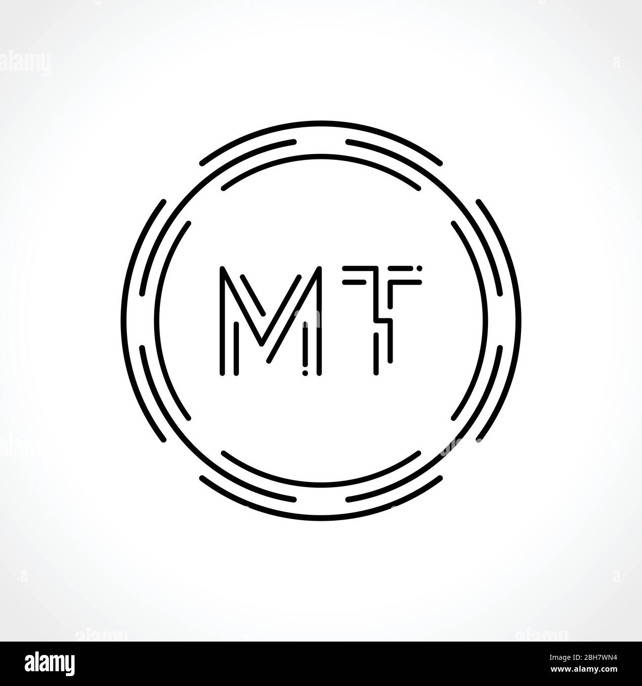 Initial MT letter Logo Design vector Template. Abstract Letter MT logo ...