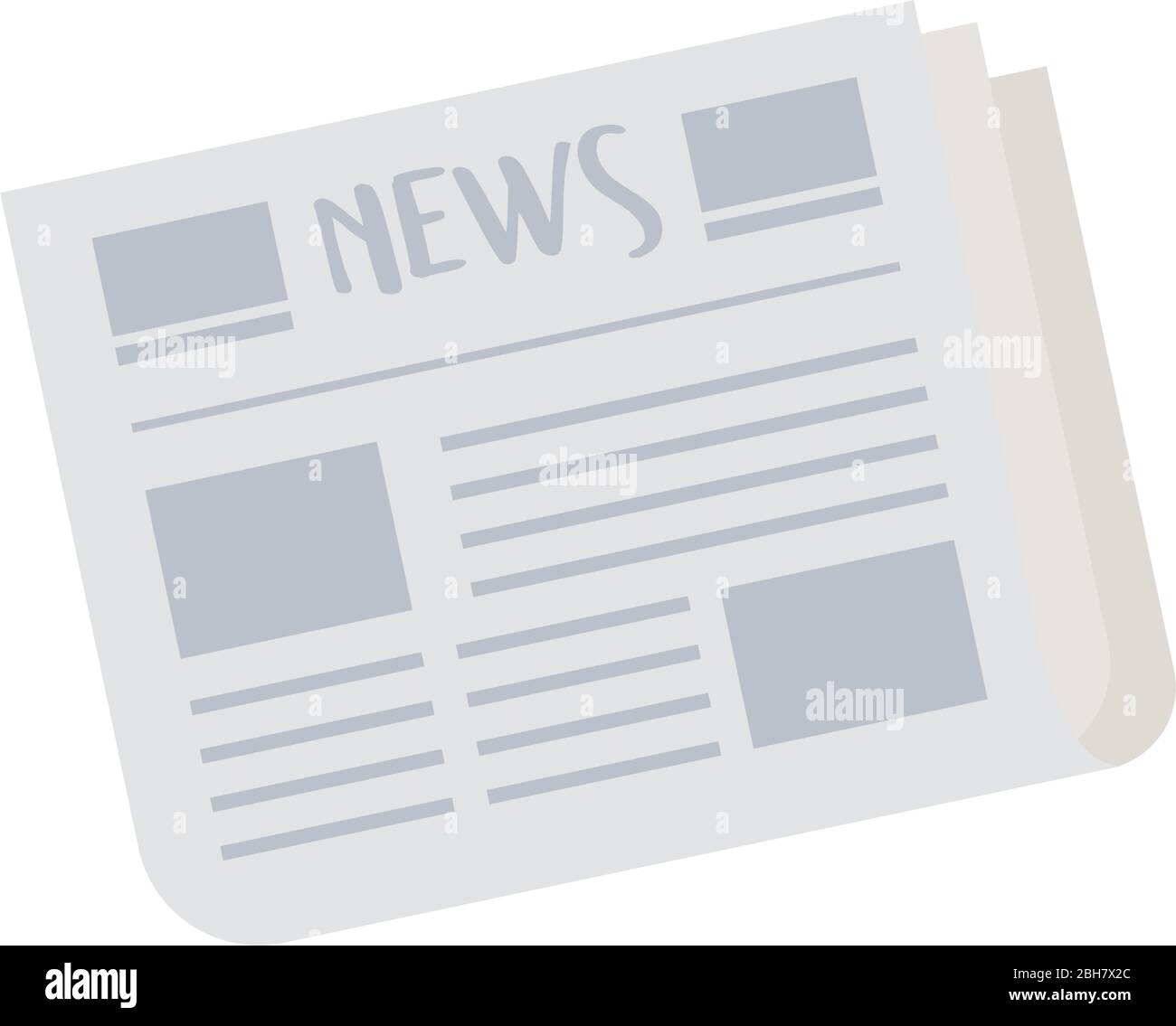 newspaper information isolated icon on white background vector ...