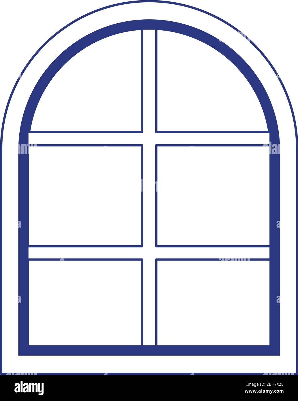 window frame decoration isolated icon on white background vector ...