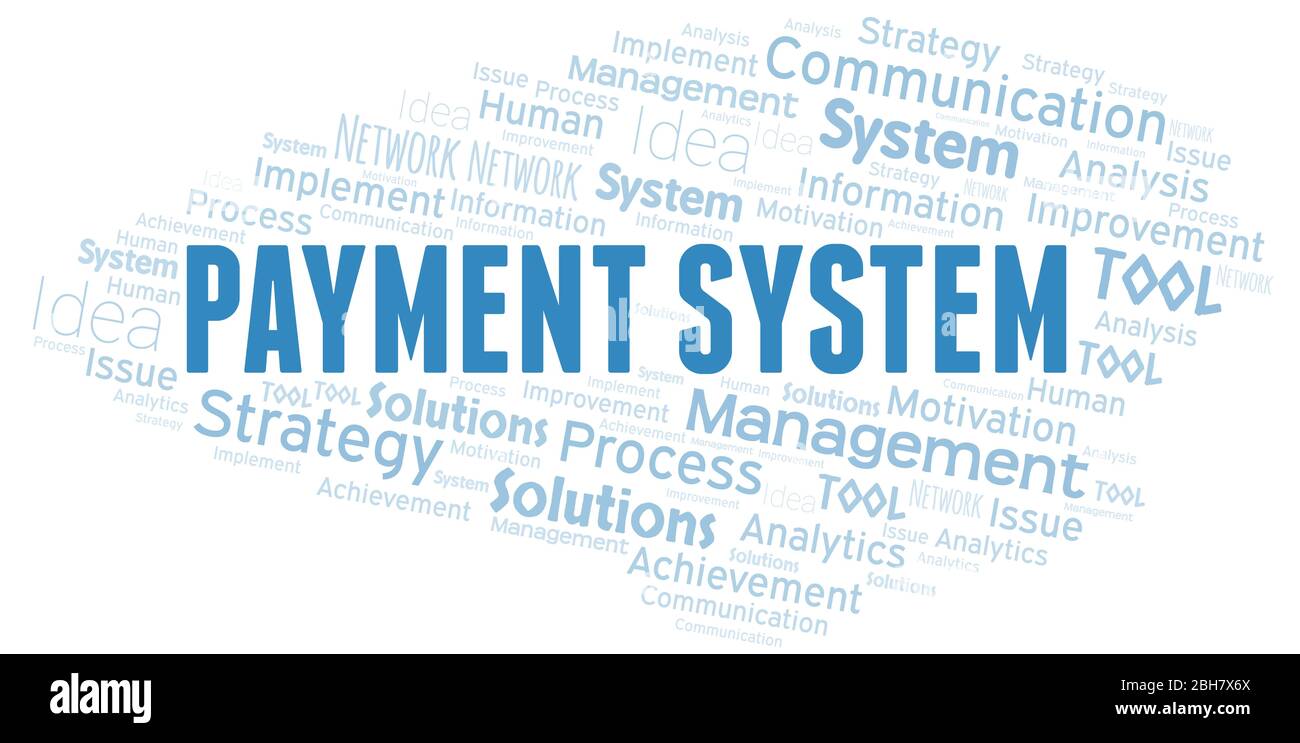 Payment System typography vector word cloud. Wordcloud collage made ...