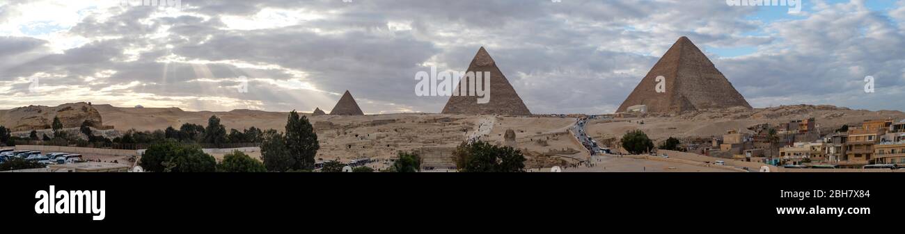 Giza Pyramids; Al Haram, Giza Governate, Egypt Stock Photo - Alamy