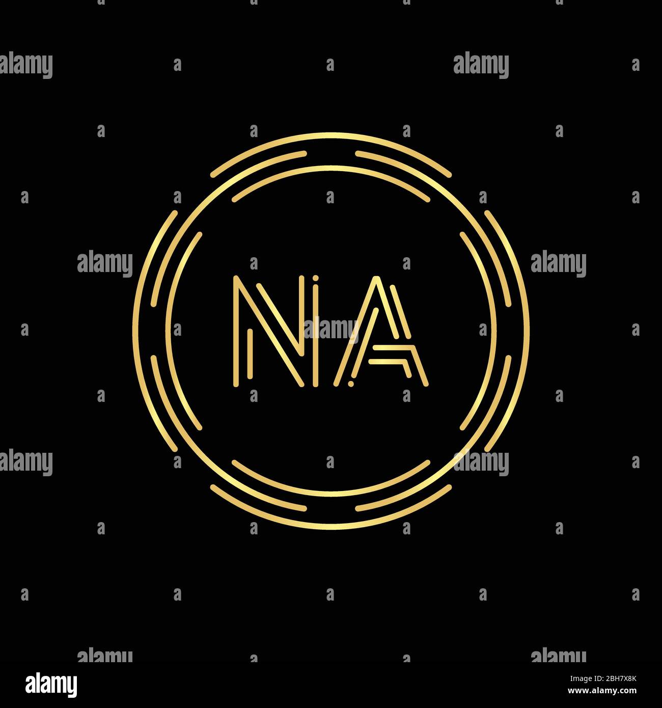 Initial Letter NA Logo Design Vector Template. Digital Abstract NA ...