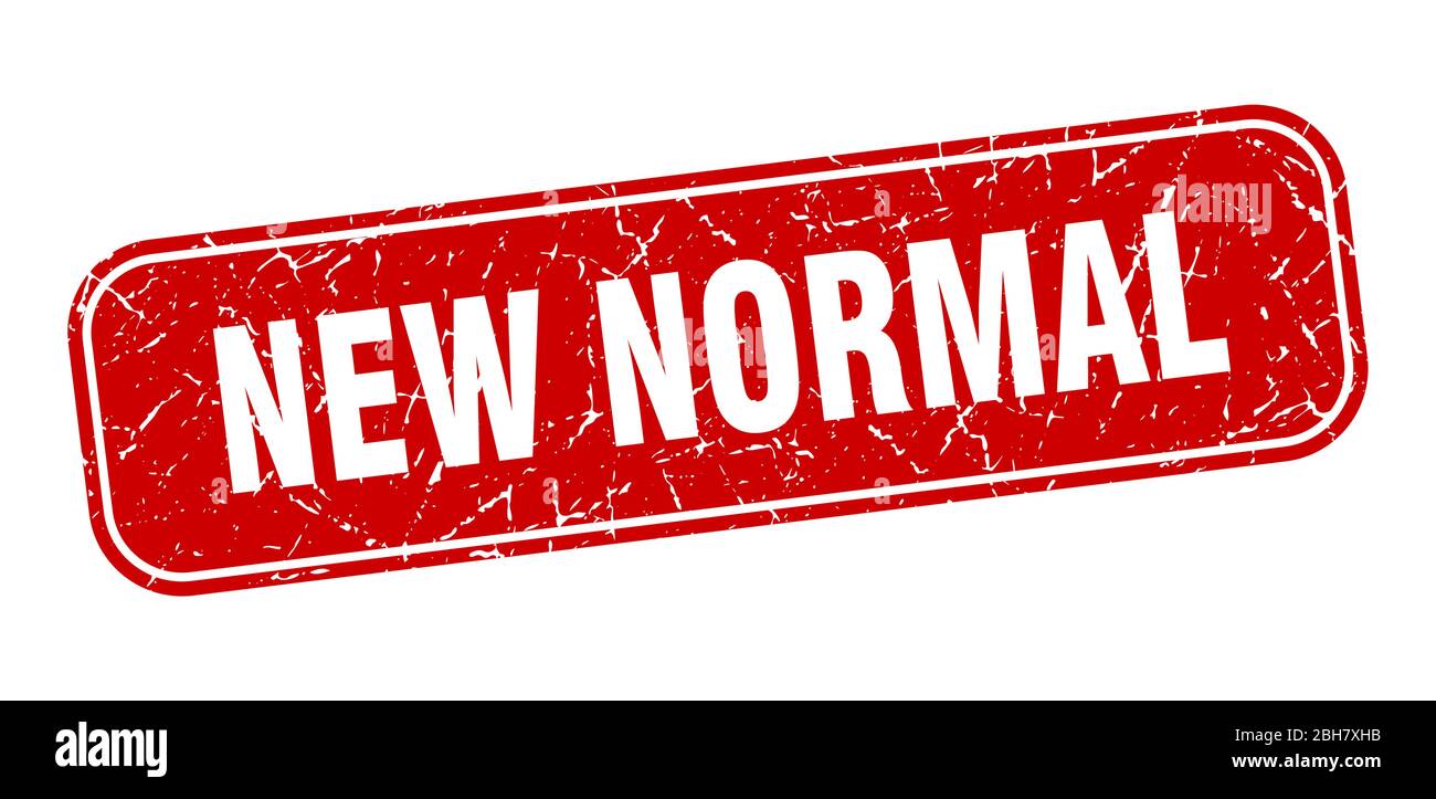 new normal stamp. new normal square grungy red sign Stock Vector Image ...