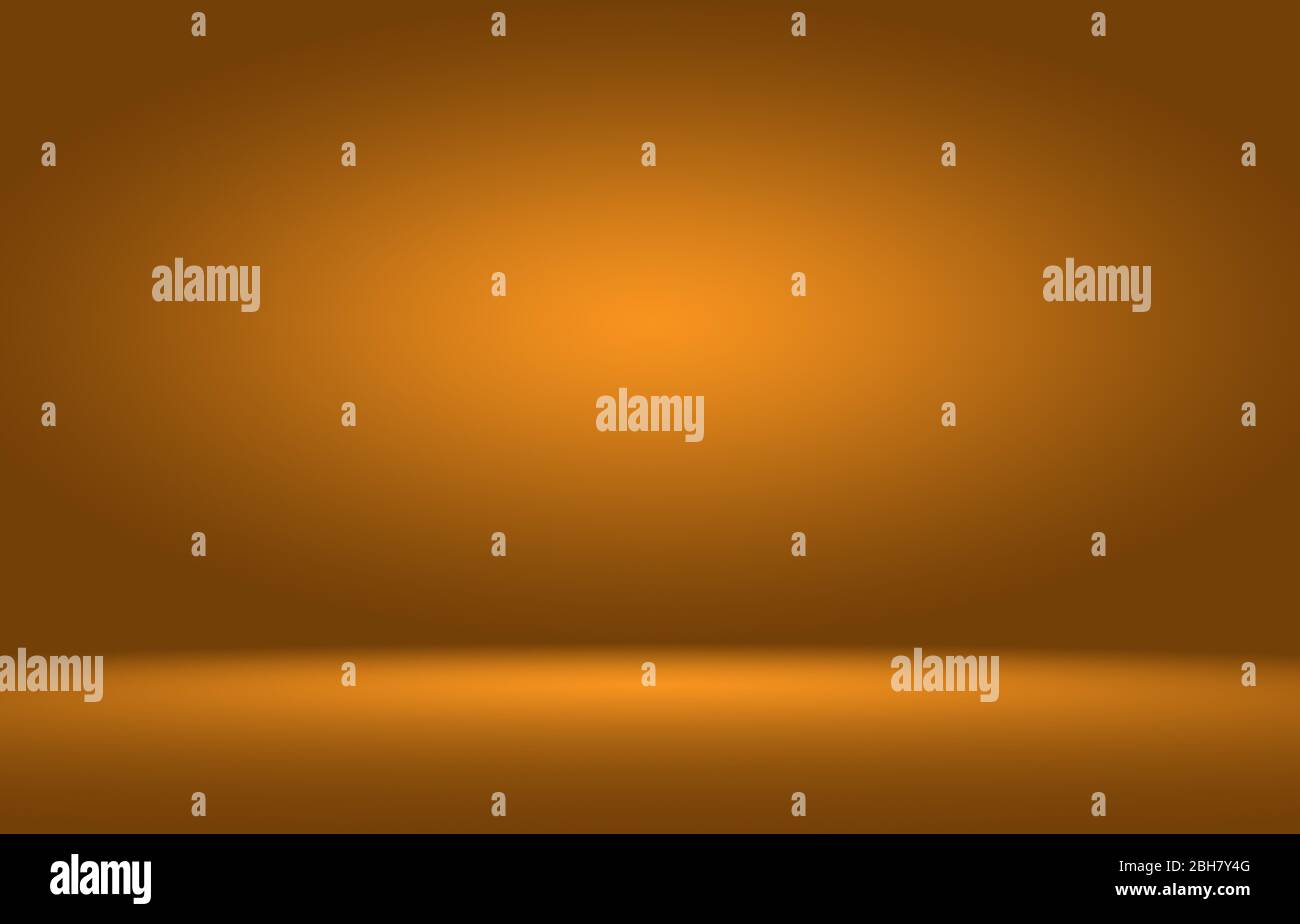 Orange photographic studio background vertical with soft vignette. Soft ...