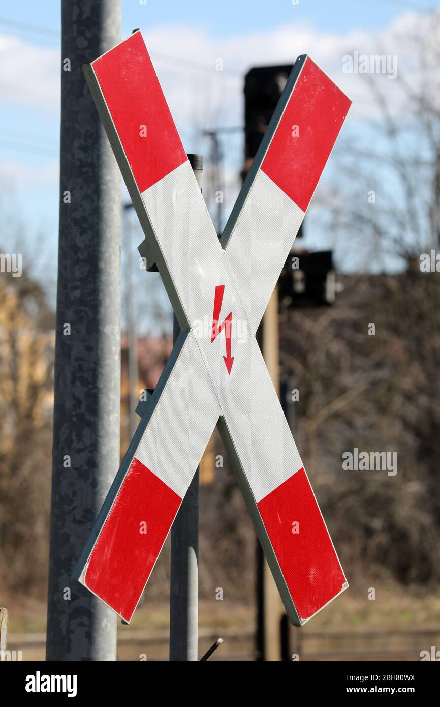 Traffic sign st andrews cross hi-res stock photography and images - Alamy