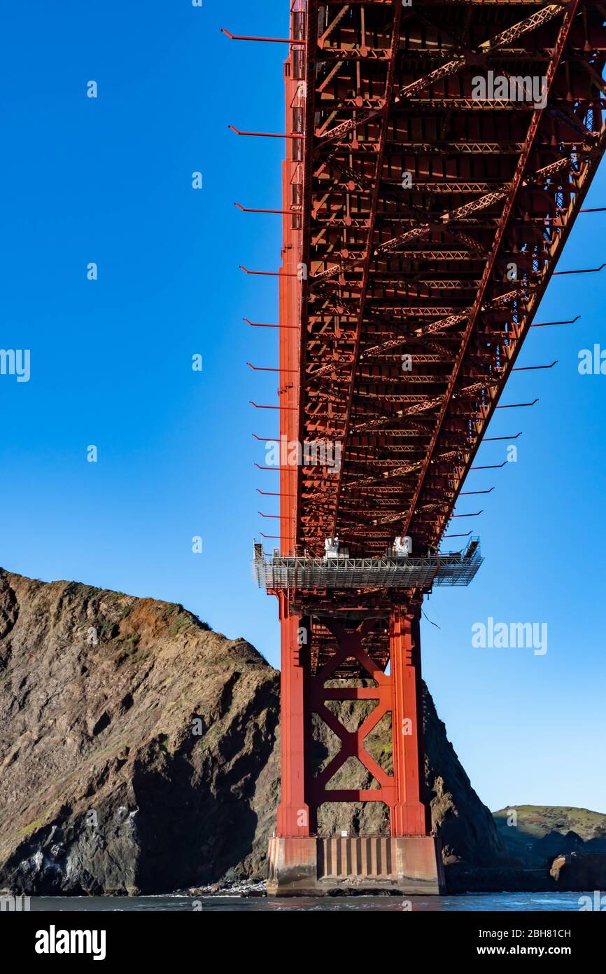 Famous Golden Gate Bridge in San Francisco California USA. The Golden ...