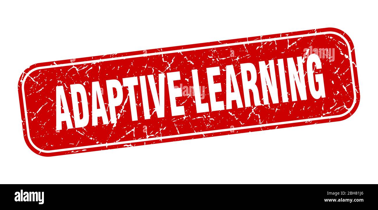 adaptive learning stamp. adaptive learning square grungy red sign Stock ...