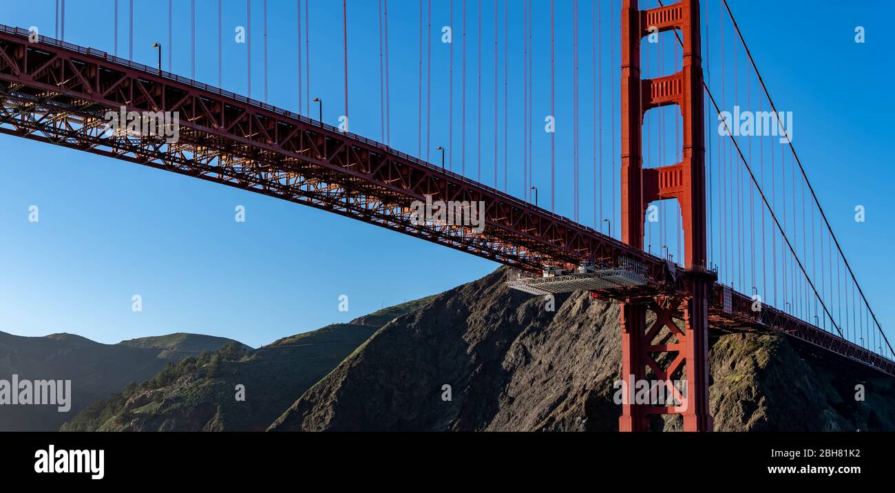 Famous Golden Gate Bridge in San Francisco California USA. The Golden ...