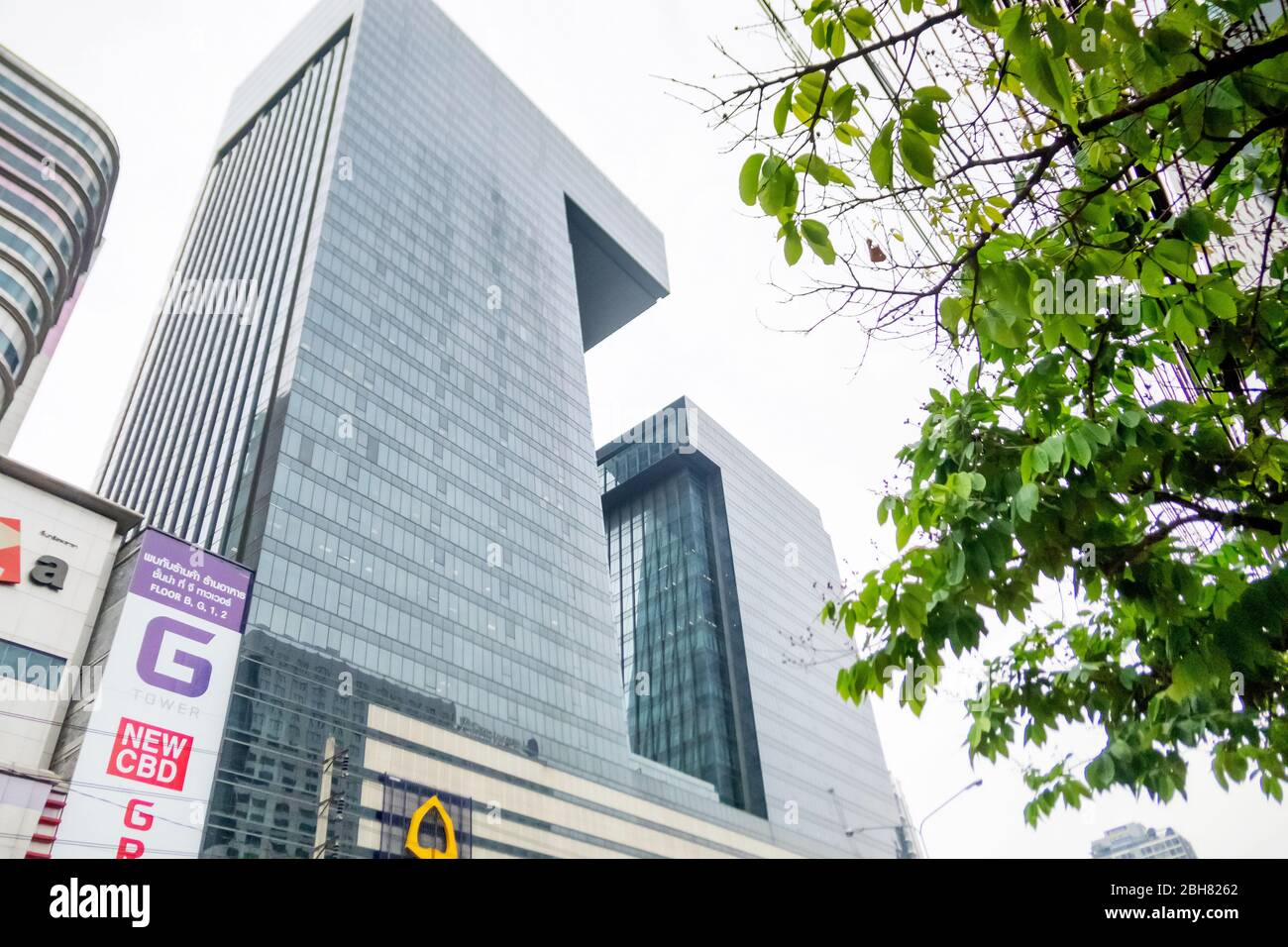 The G buildings in Bangkok city with blue sky background showing its ...