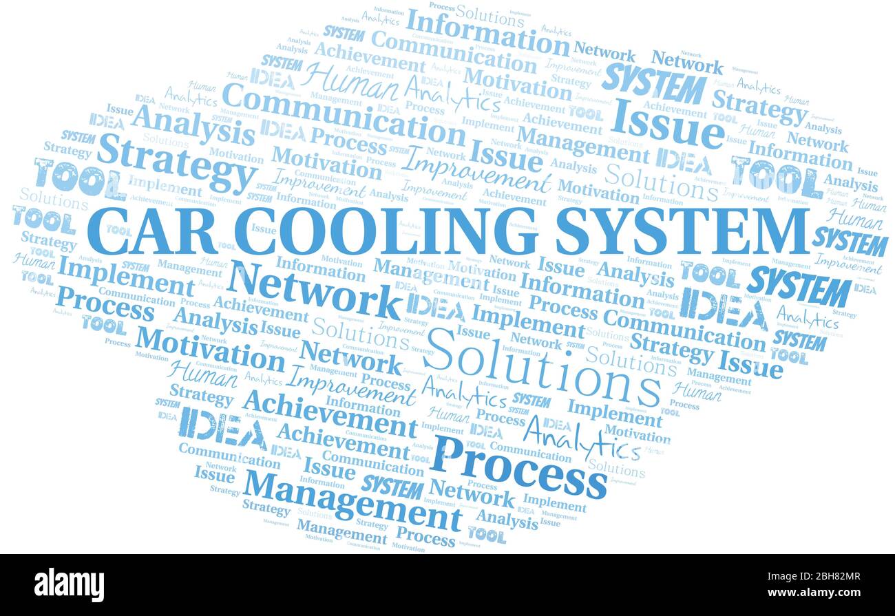 Car Cooling System typography vector word cloud. Wordcloud collage made ...