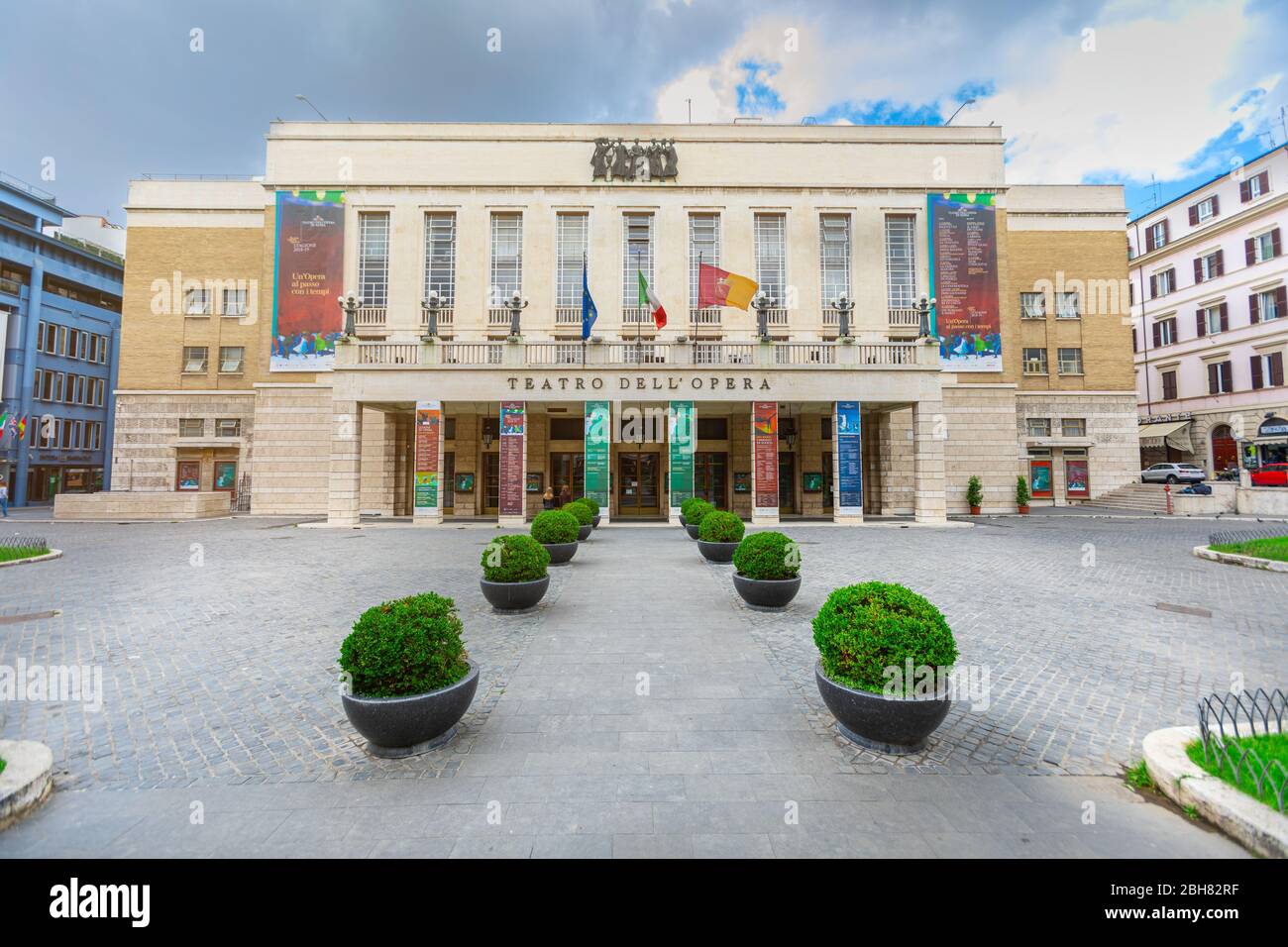 The Teatro dell'Opera di Roma. square in downtown. Rome Opera House ...