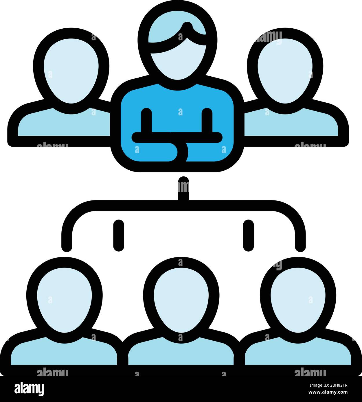 Teamwork management icon. Outline teamwork management vector icon for ...