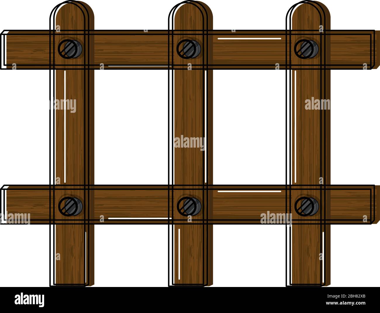 Wood fence wall Stock Vector Images - Alamy