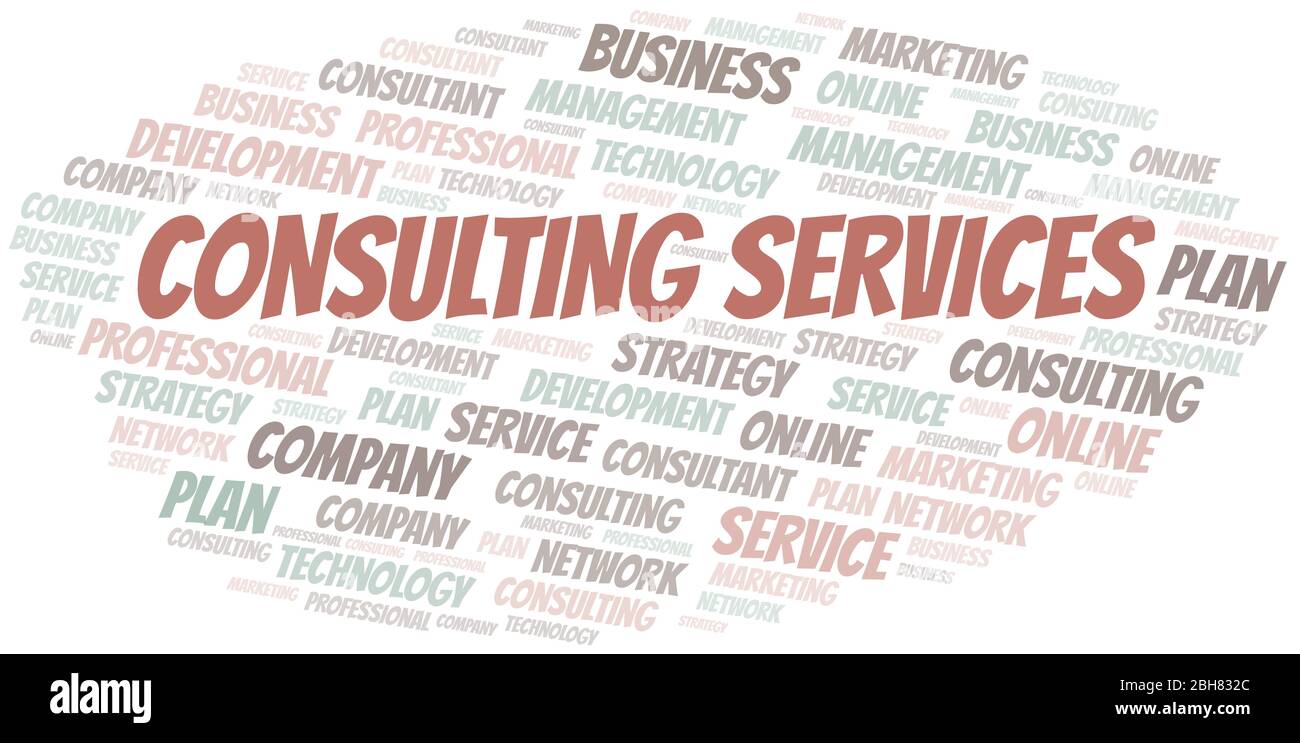 Consulting word cloud illustration tag Cut Out Stock Images & Pictures ...