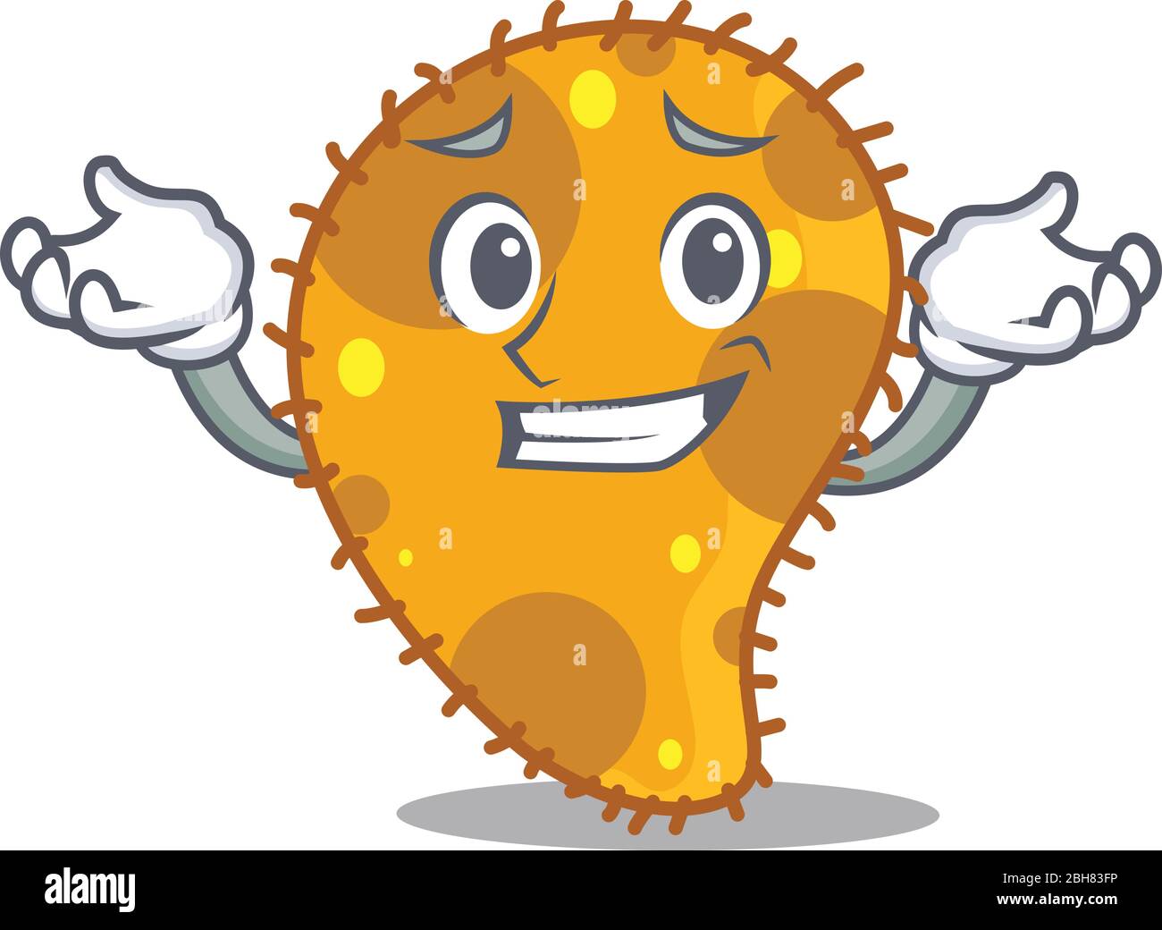 Grinning bacteria cartoon Cut Out Stock Images & Pictures - Alamy