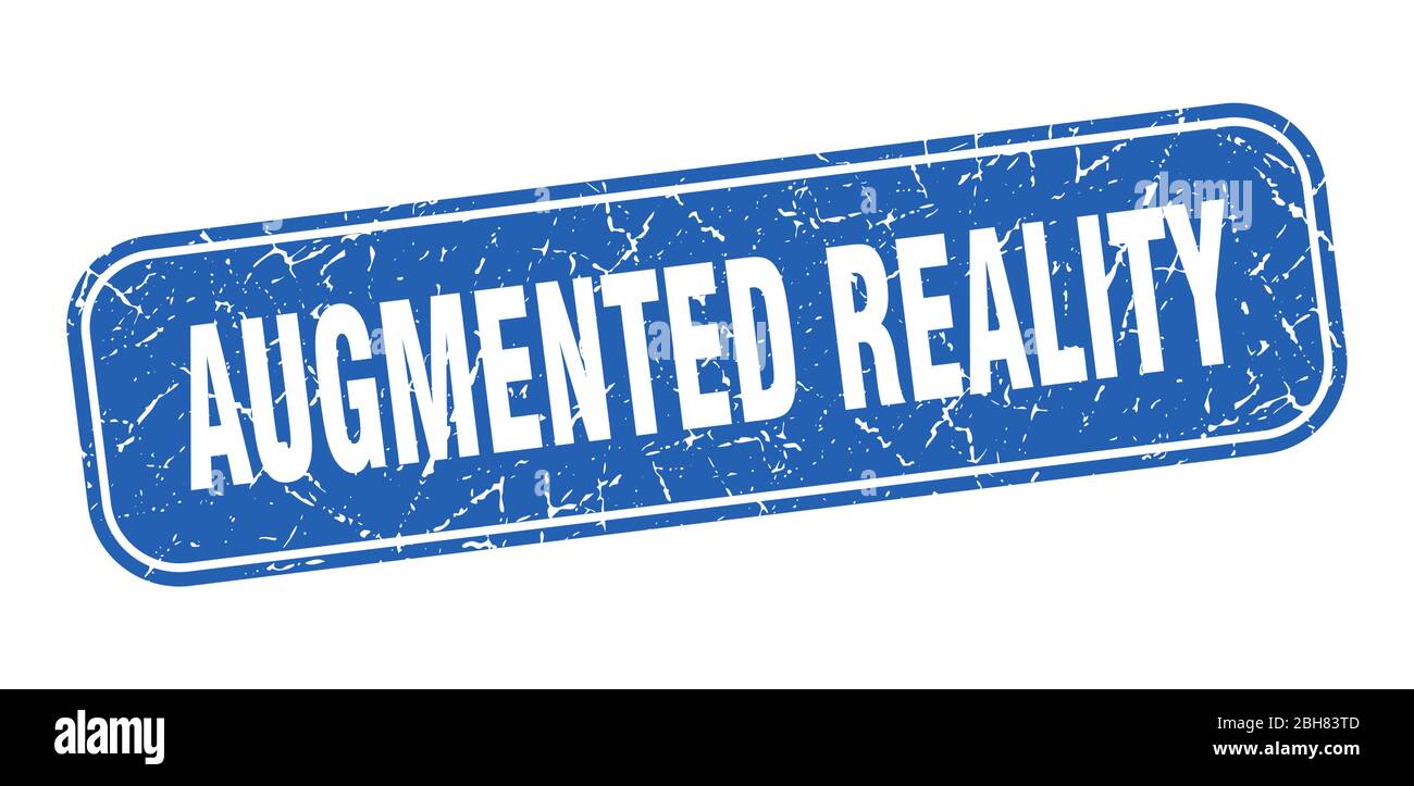 augmented reality stamp. augmented reality square grungy blue sign Stock Vector Image & Art - Alamy