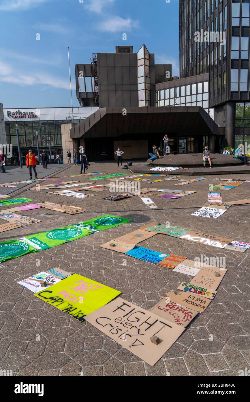 Friday For Future activists with the action, your sign is on strike for ...