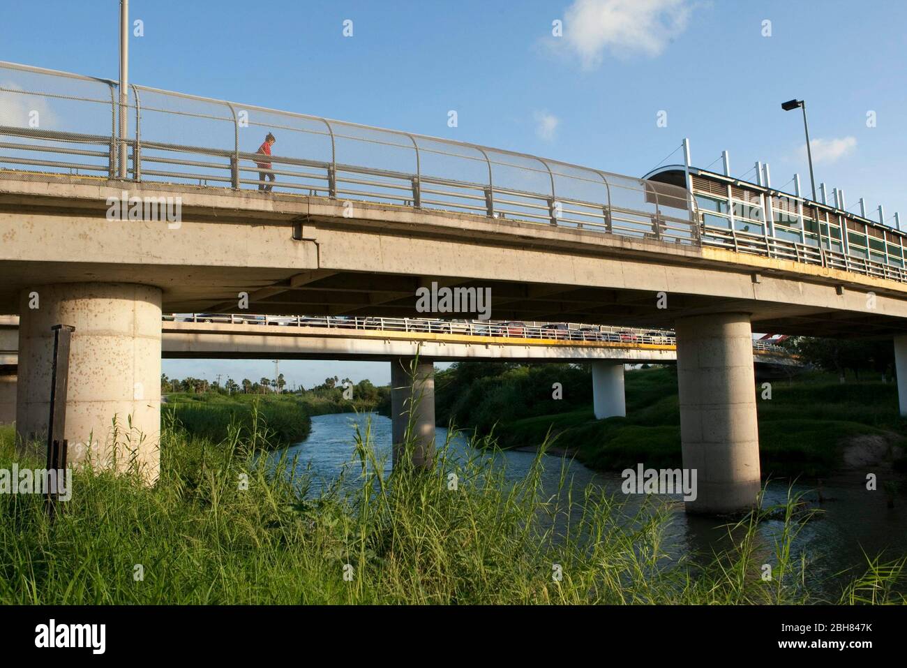 Brownsville, Texas USA, October 7, 2009: Two international bridges, one ...