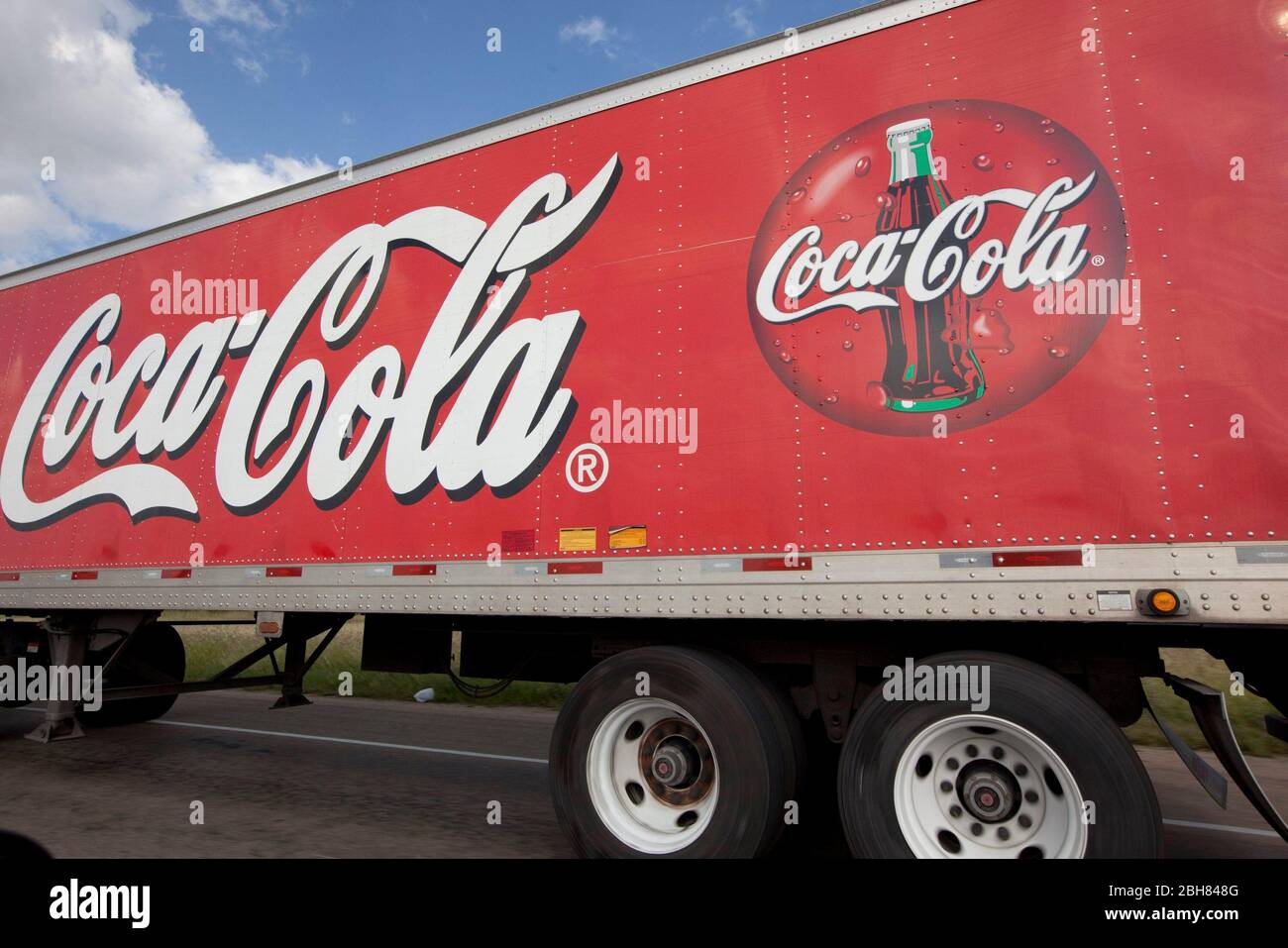 Corpus Christi, Texas USA, October 8, 2009: An 18-wheeler Coca-Cola ...
