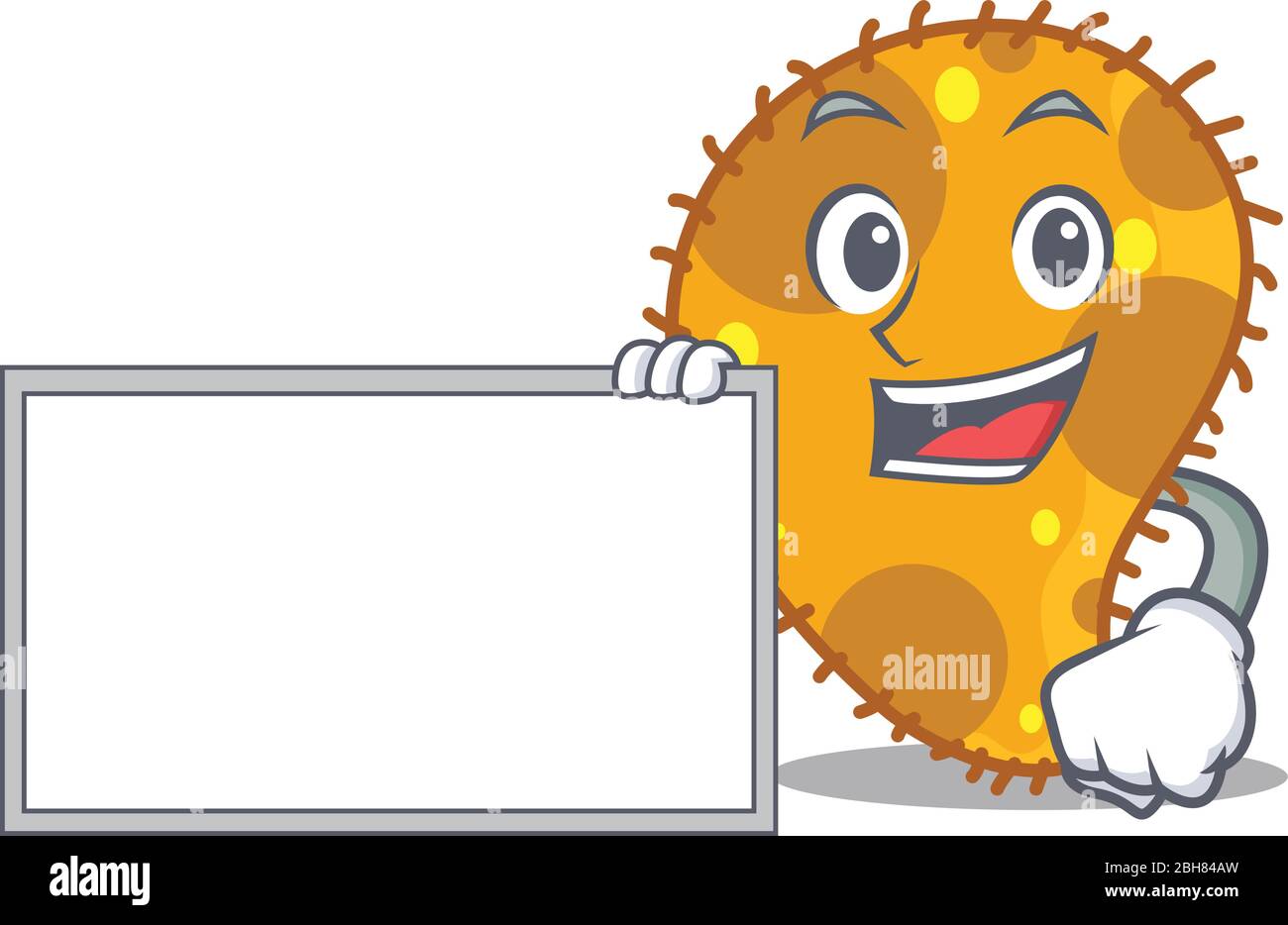 Pseudomonas cartoon character design style with board Stock Vector ...