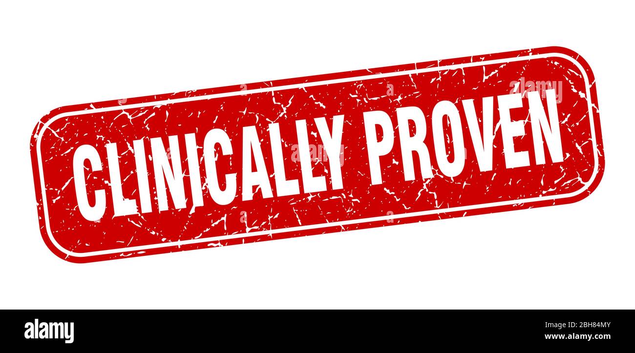 clinically proven stamp. clinically proven square grungy red sign Stock ...