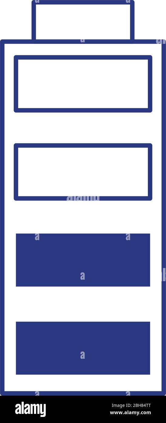 low battery charge isolated icon on white background vector ...