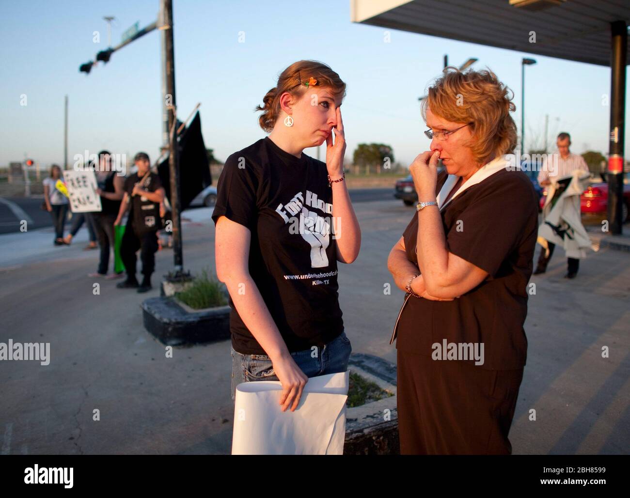 Fort Hood Texas USA, March 31 2010: Demonstrators protest the jailing ...