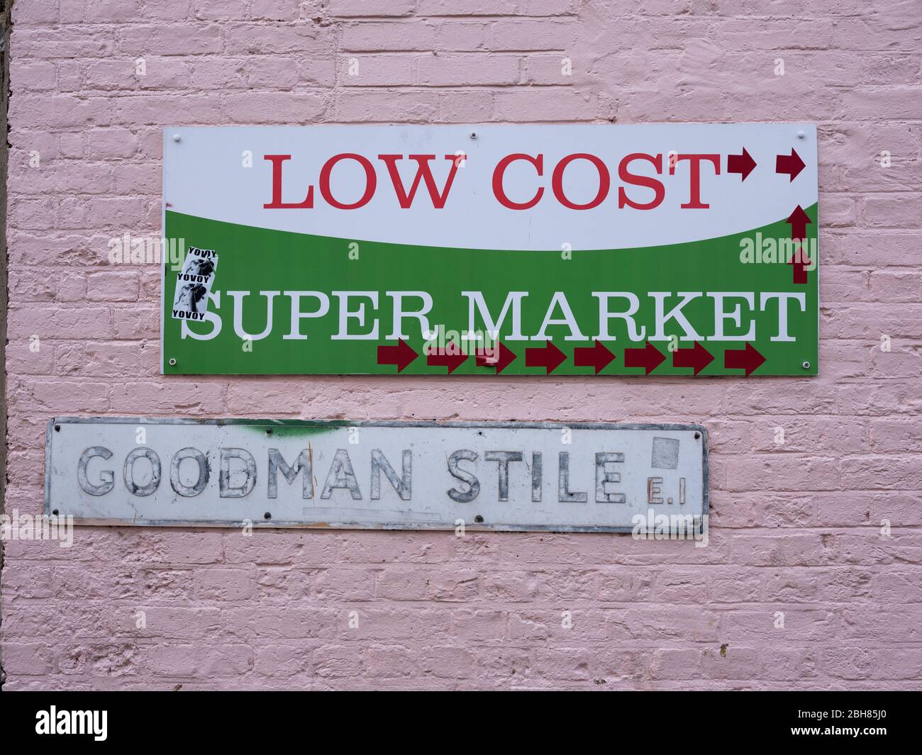 Goodman Stile street sign in Whitechapel in London's East End. In the ...