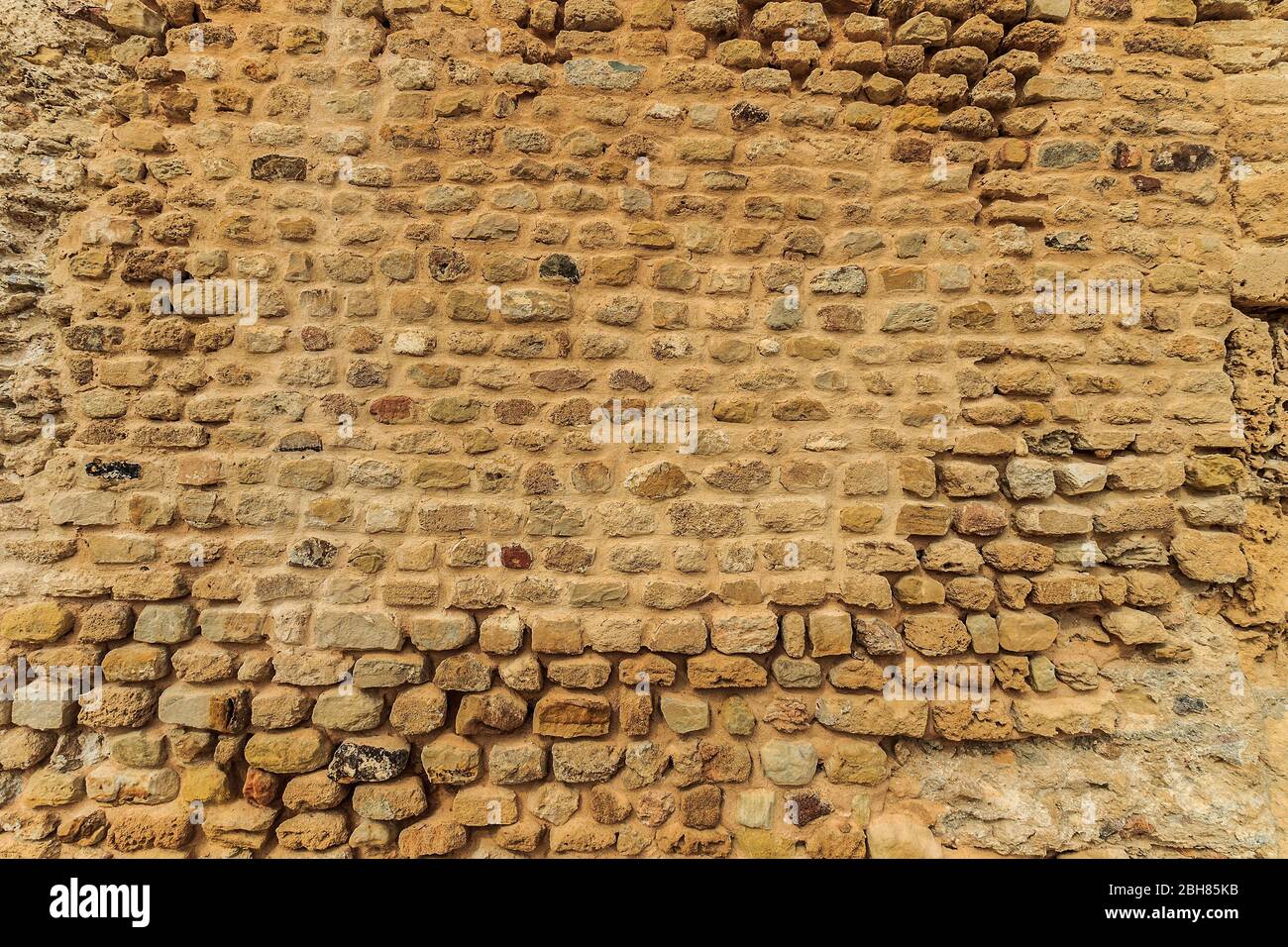 Background of ancient stone wall. Texture of old brick. Roman ...