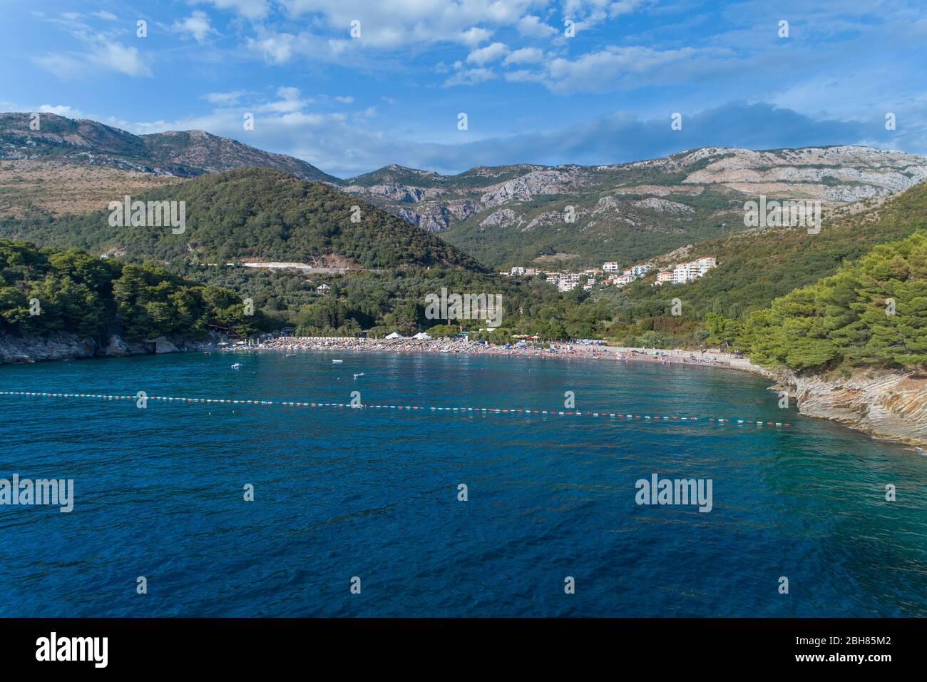 Aerial view of Buljarica and Lucice Beach. Montenegro Stock Photo - Alamy