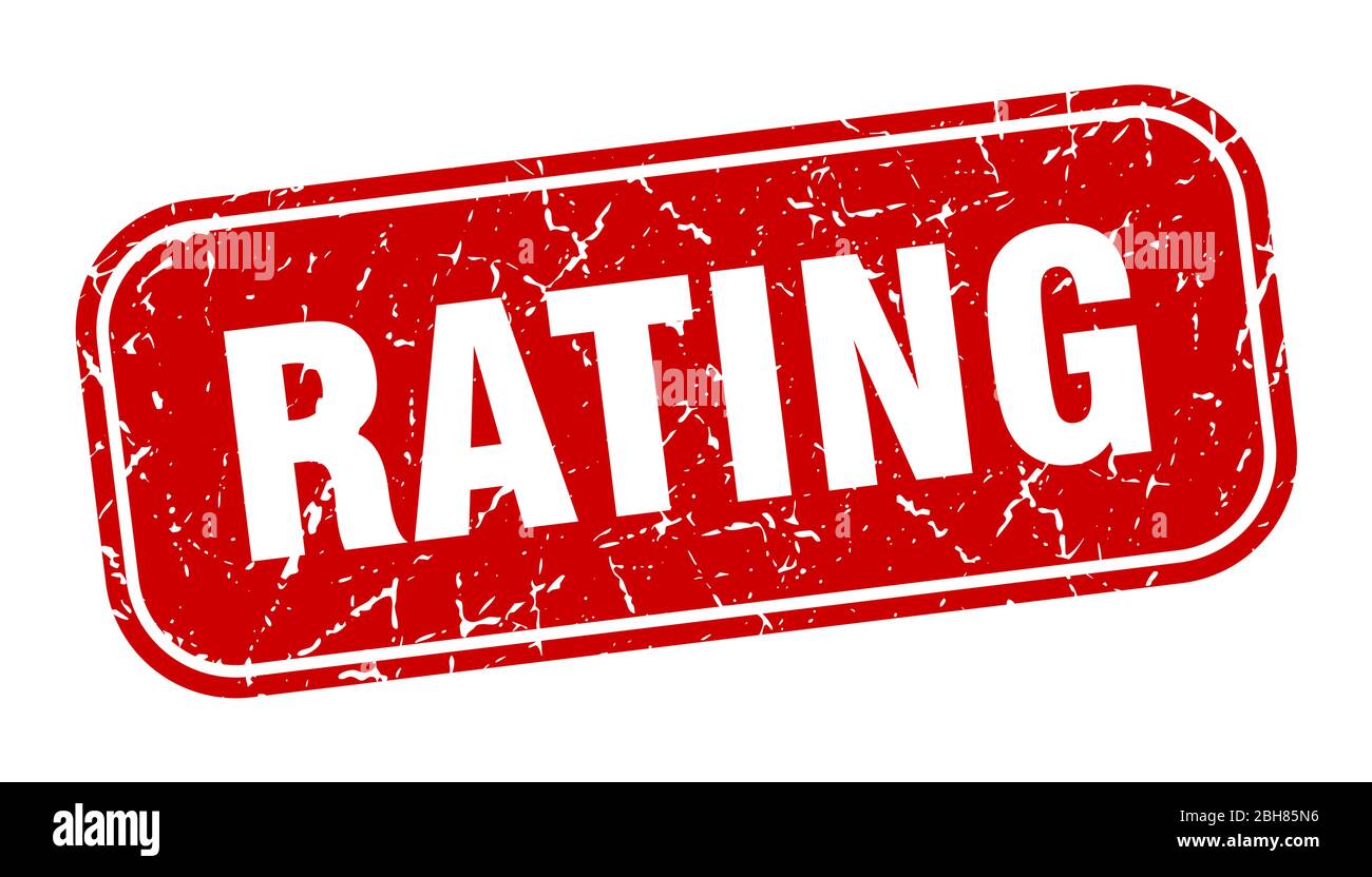 rating stamp. rating square grungy red sign Stock Vector Image & Art ...