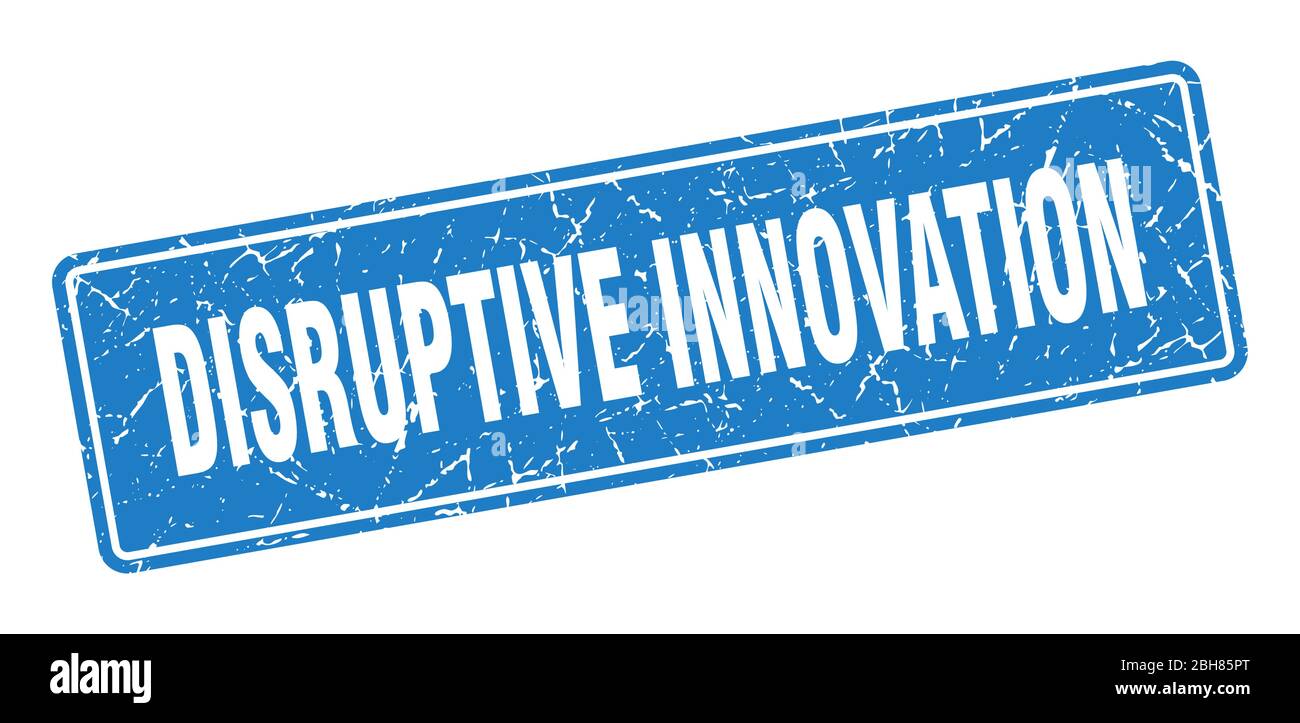 disruptive innovation stamp. disruptive innovation vintage blue label ...