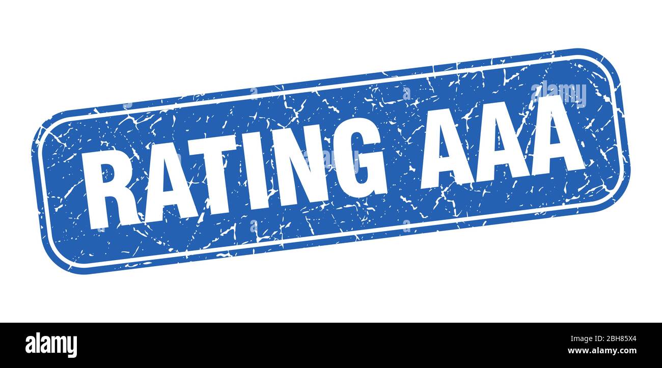 rating aaa stamp. rating aaa square grungy blue sign Stock Vector Image ...