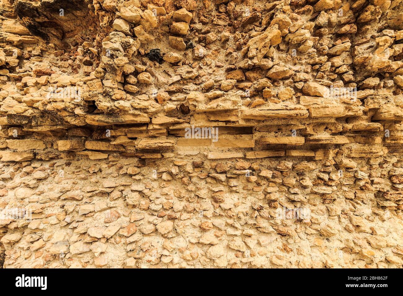 Background of ancient stone wall. Texture of old brick. Roman ...