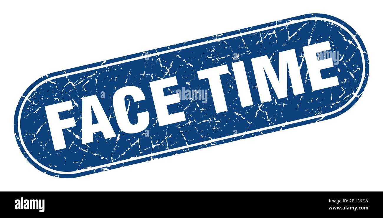 face time sign. face time grunge blue stamp. Label Stock Vector Image ...