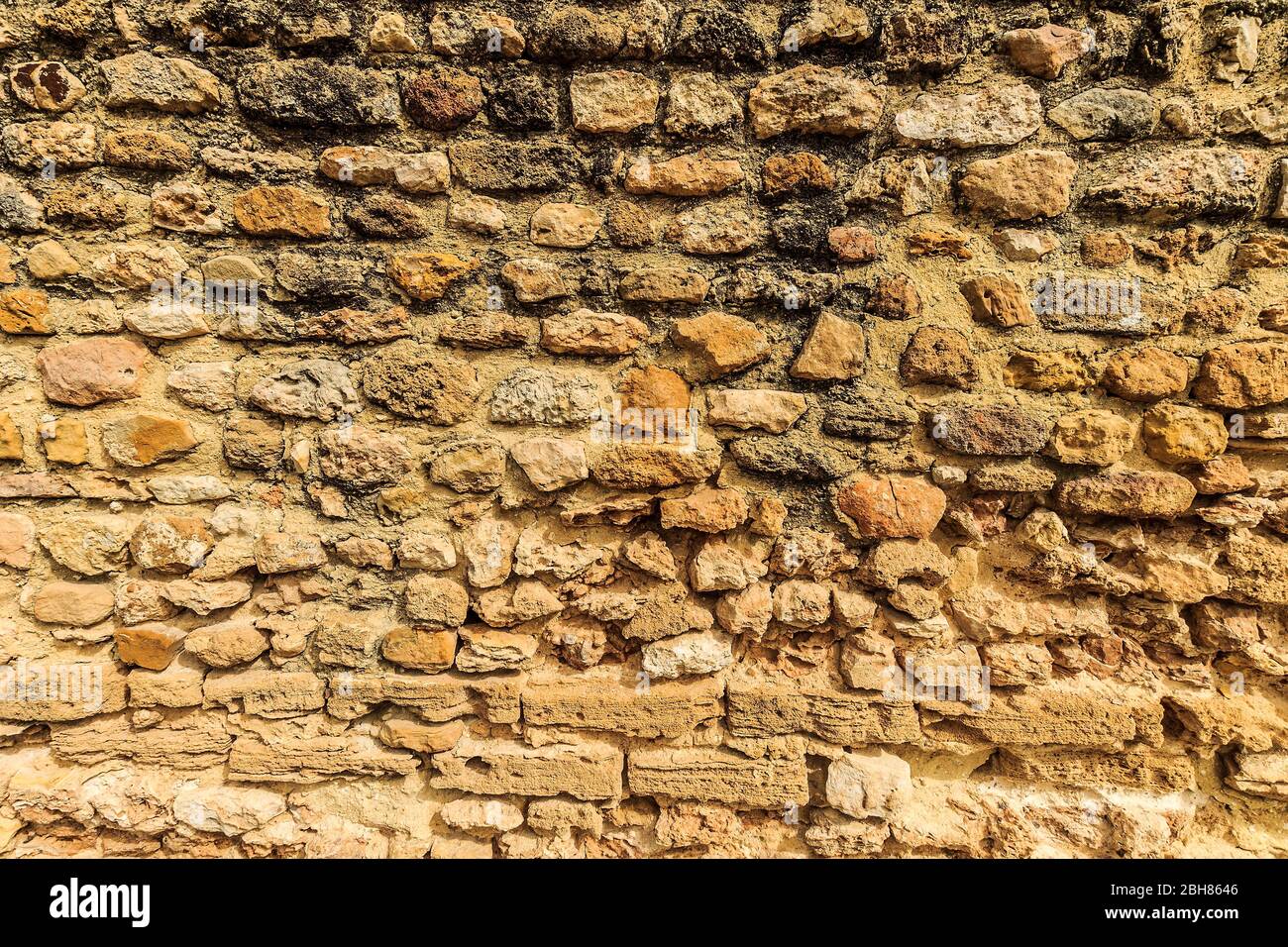 Background of ancient stone wall. Texture of old brick. Roman ...